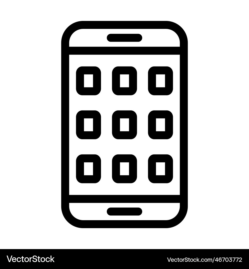 Apps thick line icon for personal and commercial Vector Image