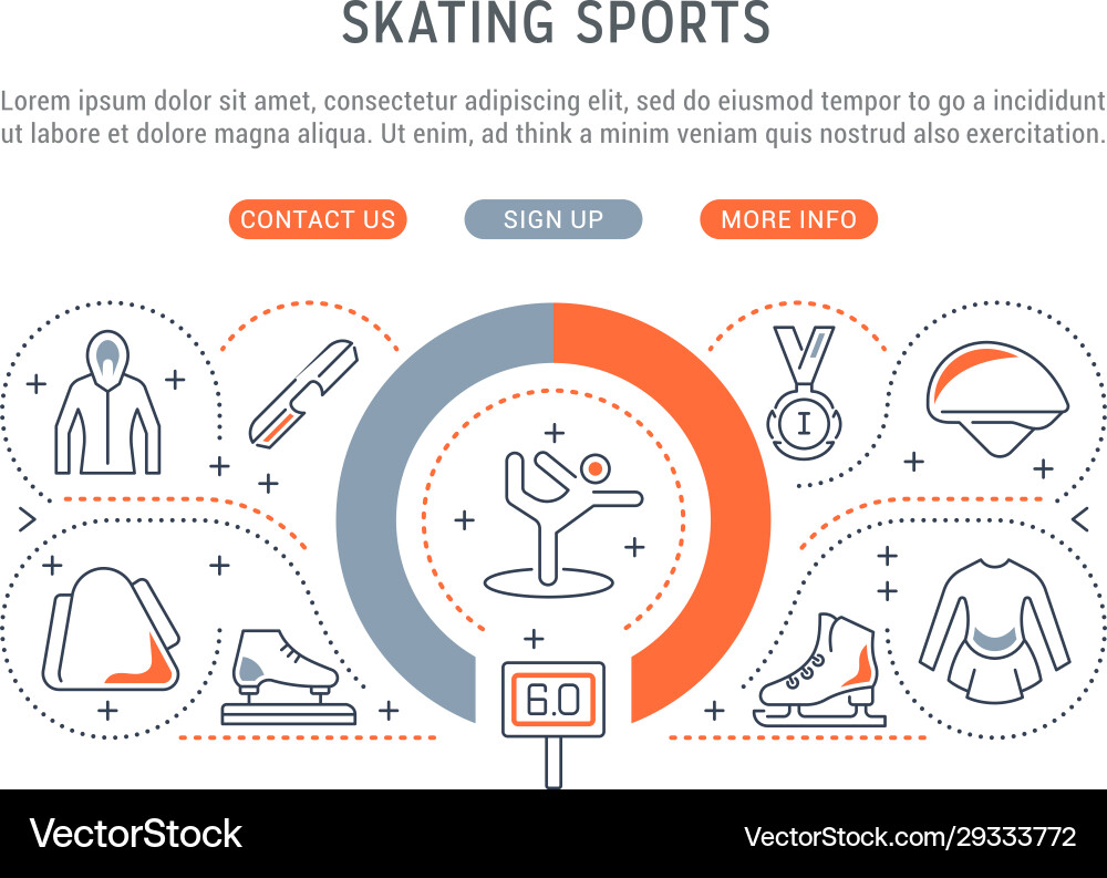 Banner skating sports Royalty Free Vector Image
