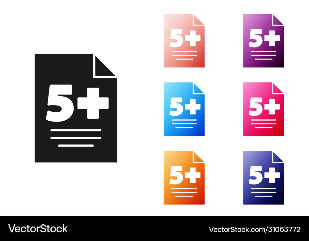 Black test or exam sheet icon isolated on white Vector Image