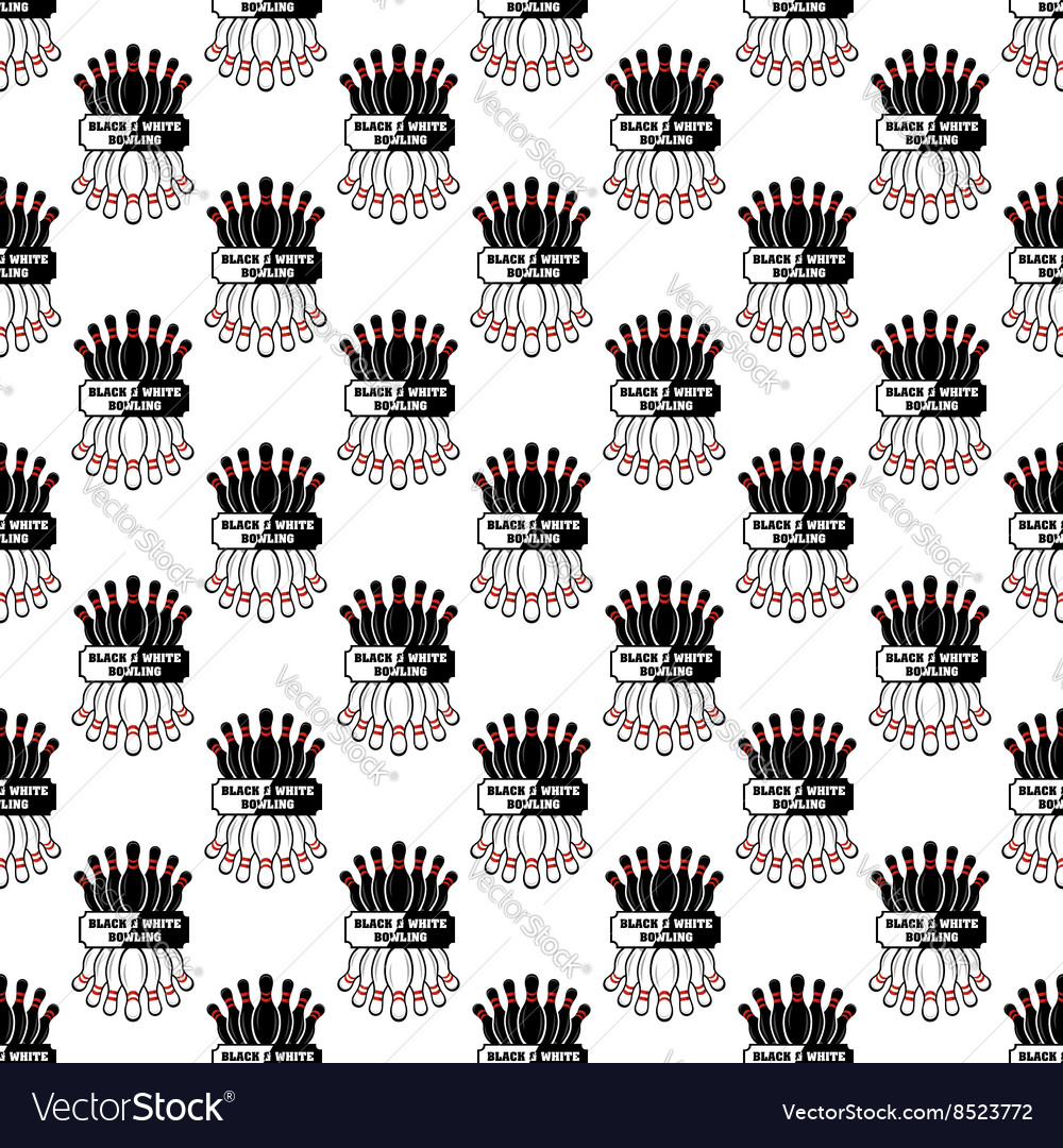 Bowling pattern seamless Royalty Free Vector Image