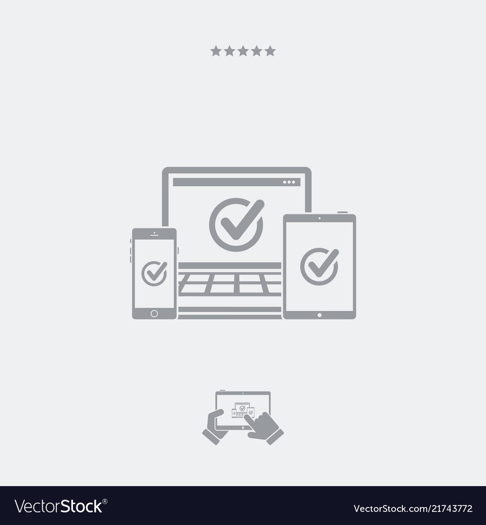 Checking multi devices equipment Royalty Free Vector Image