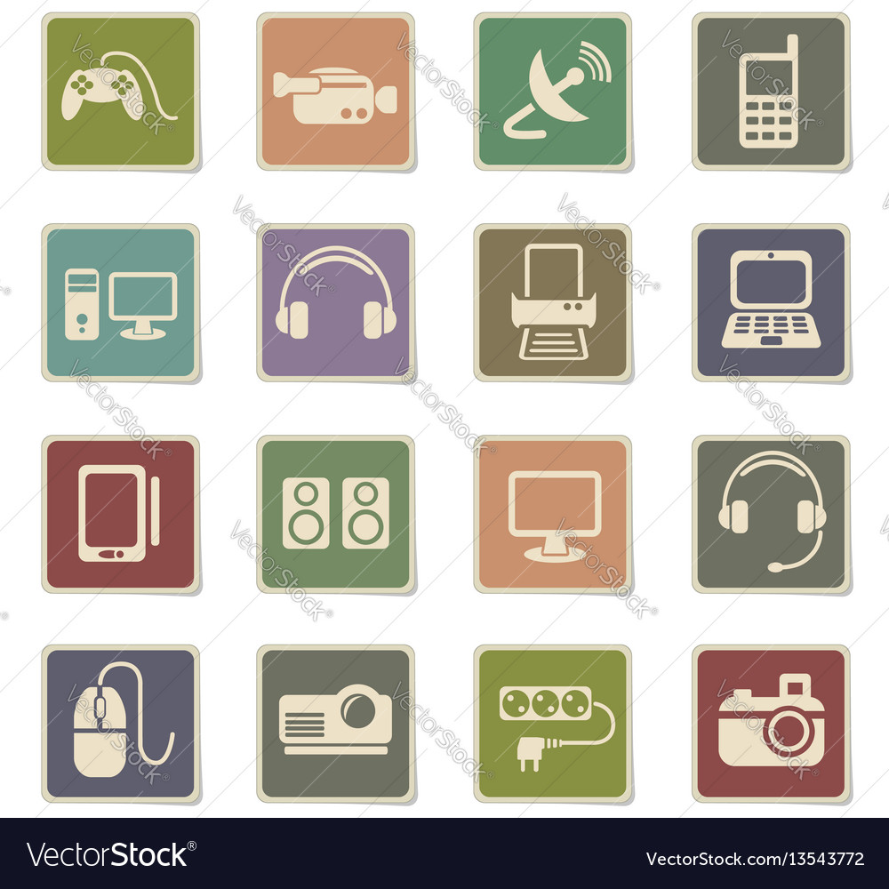 Devices icon set Royalty Free Vector Image - VectorStock