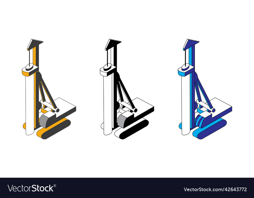 Drilling with casing pipe Royalty Free Vector Image