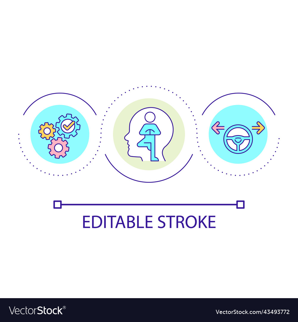 Mental state stability loop concept icon Vector Image