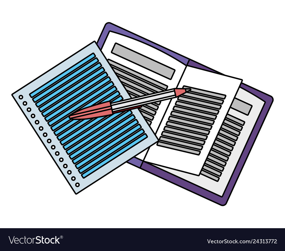 Study elements cartoon Royalty Free Vector Image