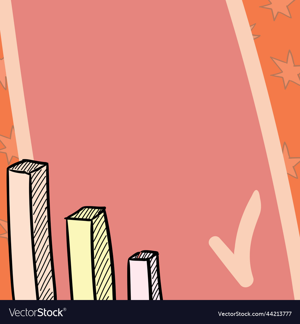 Abstract graph presenting progress moving forward Vector Image