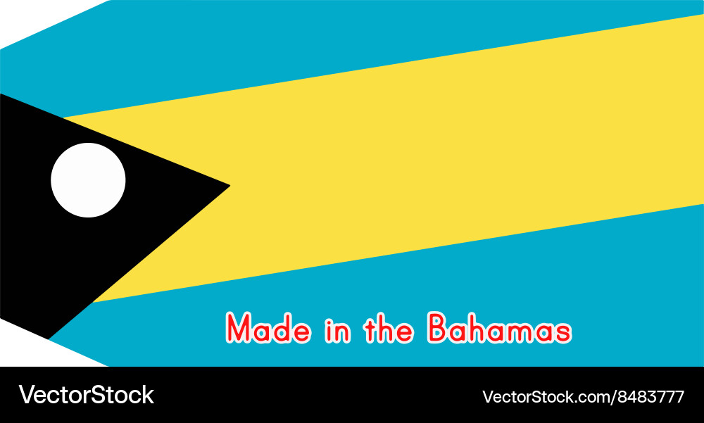 Bahamas flag on price tag Royalty Free Vector Image