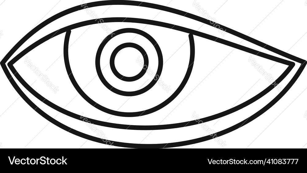 Eye pictograph icon outline vision look Royalty Free Vector