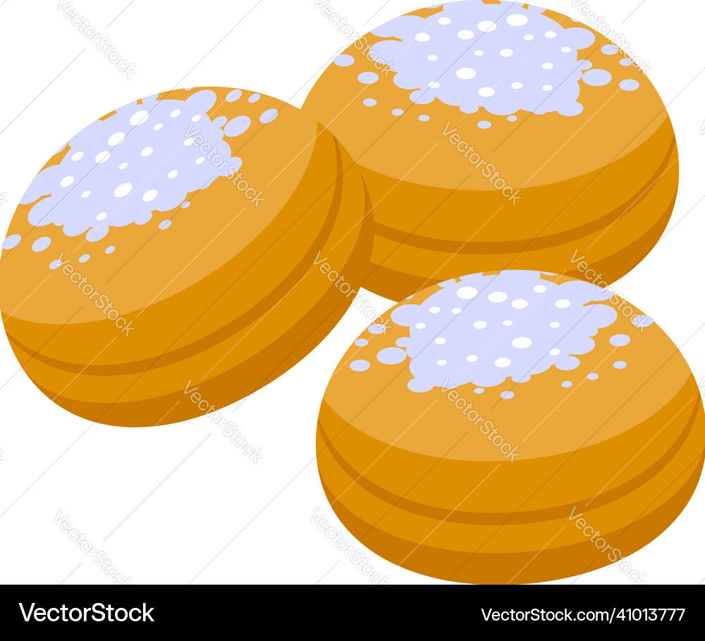 German sweet bakery icon isometric food Royalty Free Vector
