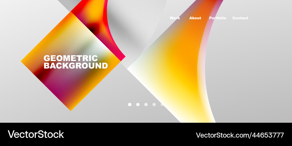 Overlapping circles abstract background template Vector Image