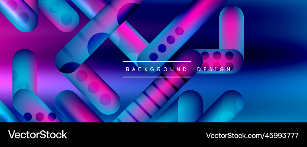 Round shapes and lines with fluid gradients Vector Image