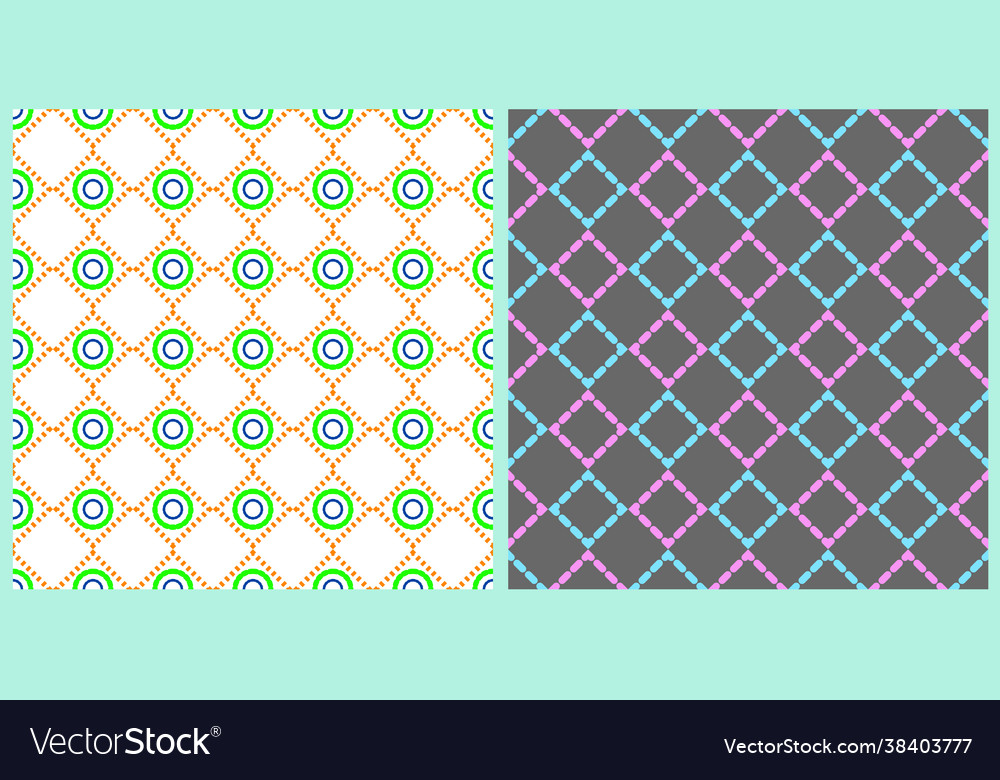 Seamless geometric patterns Royalty Free Vector Image