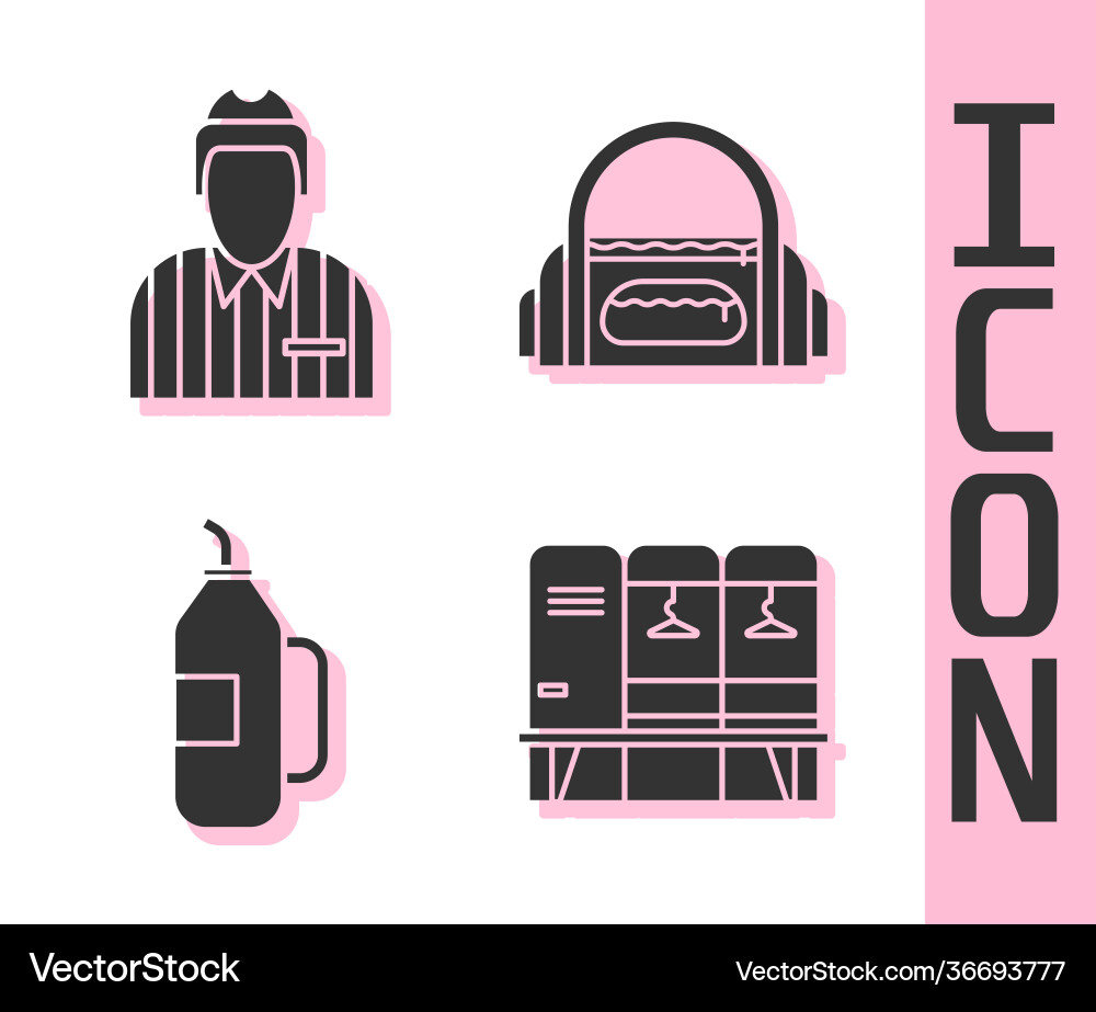 Set locker or changing room hockey judge referee Vector Image