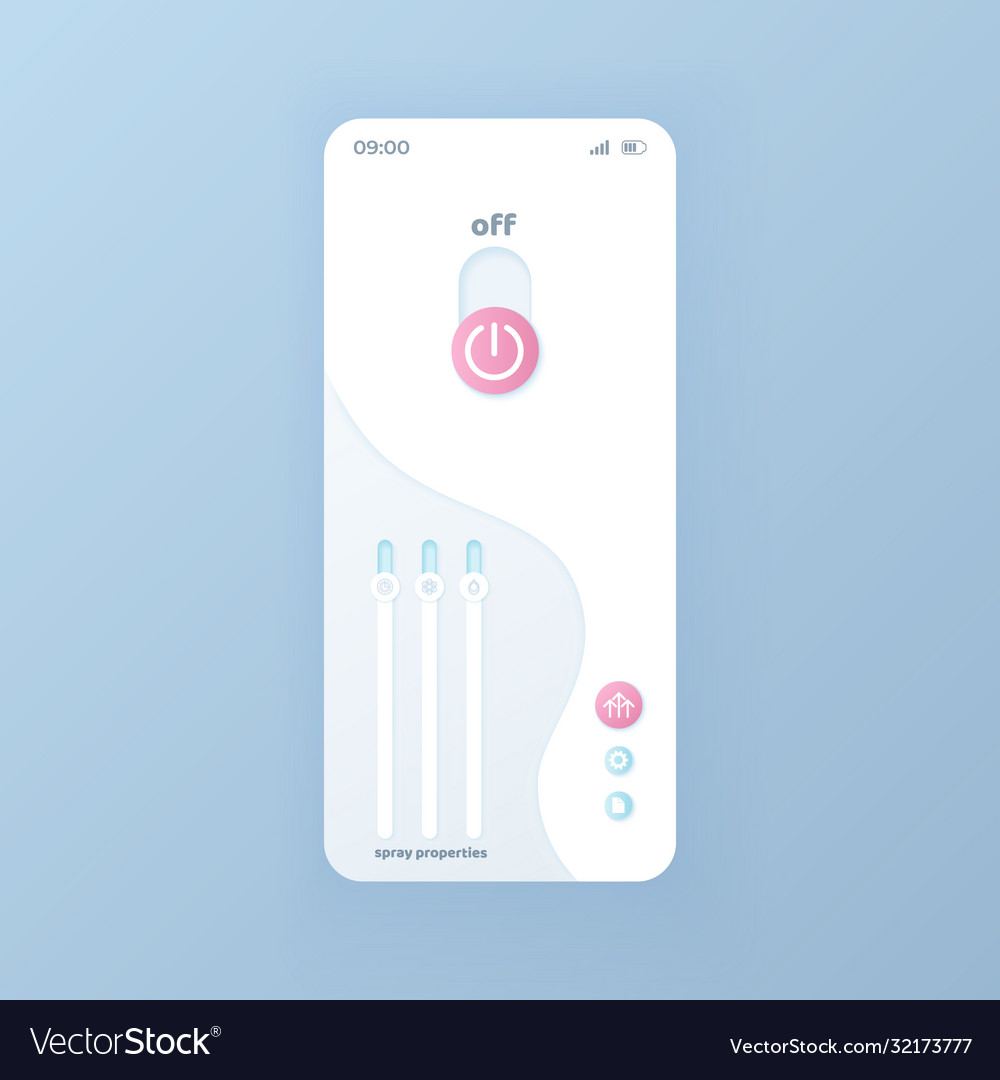 Settings smartphone interface template Royalty Free Vector