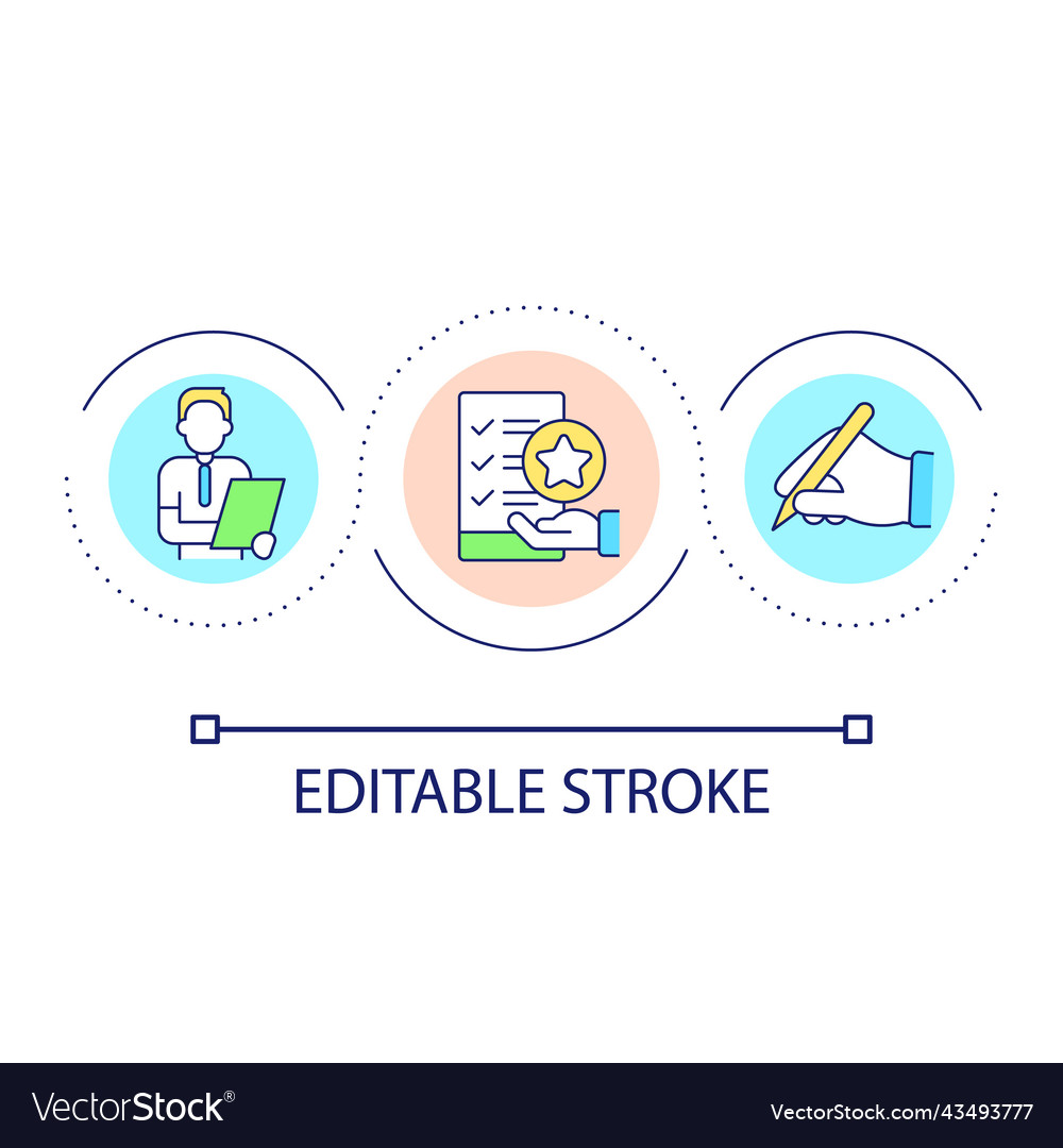 Task Management Loop Concept Icon Royalty Free Vector Image