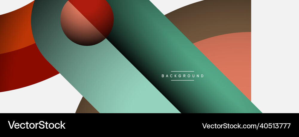 Trendy shapes color minimal design composition Vector Image