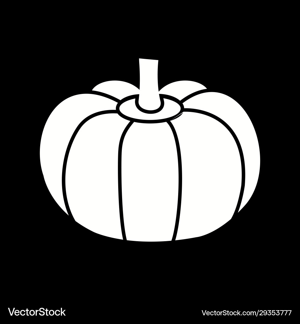 Unique pumpkin glyph icon Royalty Free Vector Image