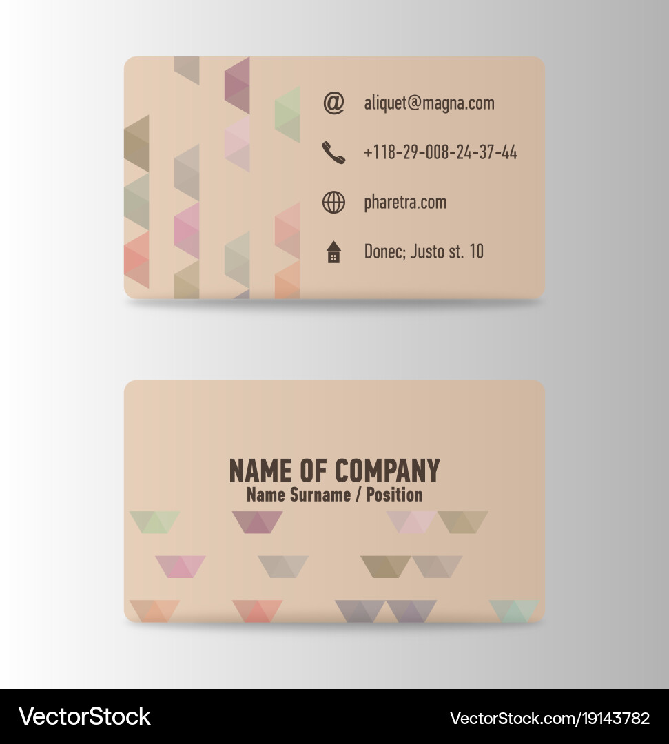 Business card ideas for designers and web design Vector Image