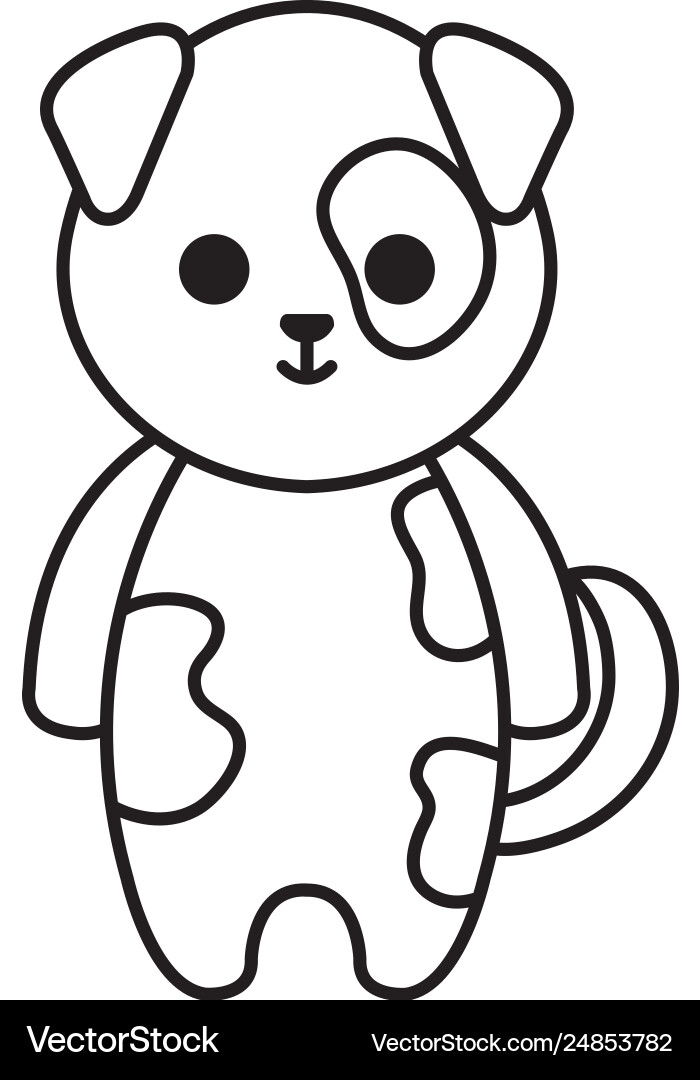 Cute and little dog character Royalty Free Vector Image