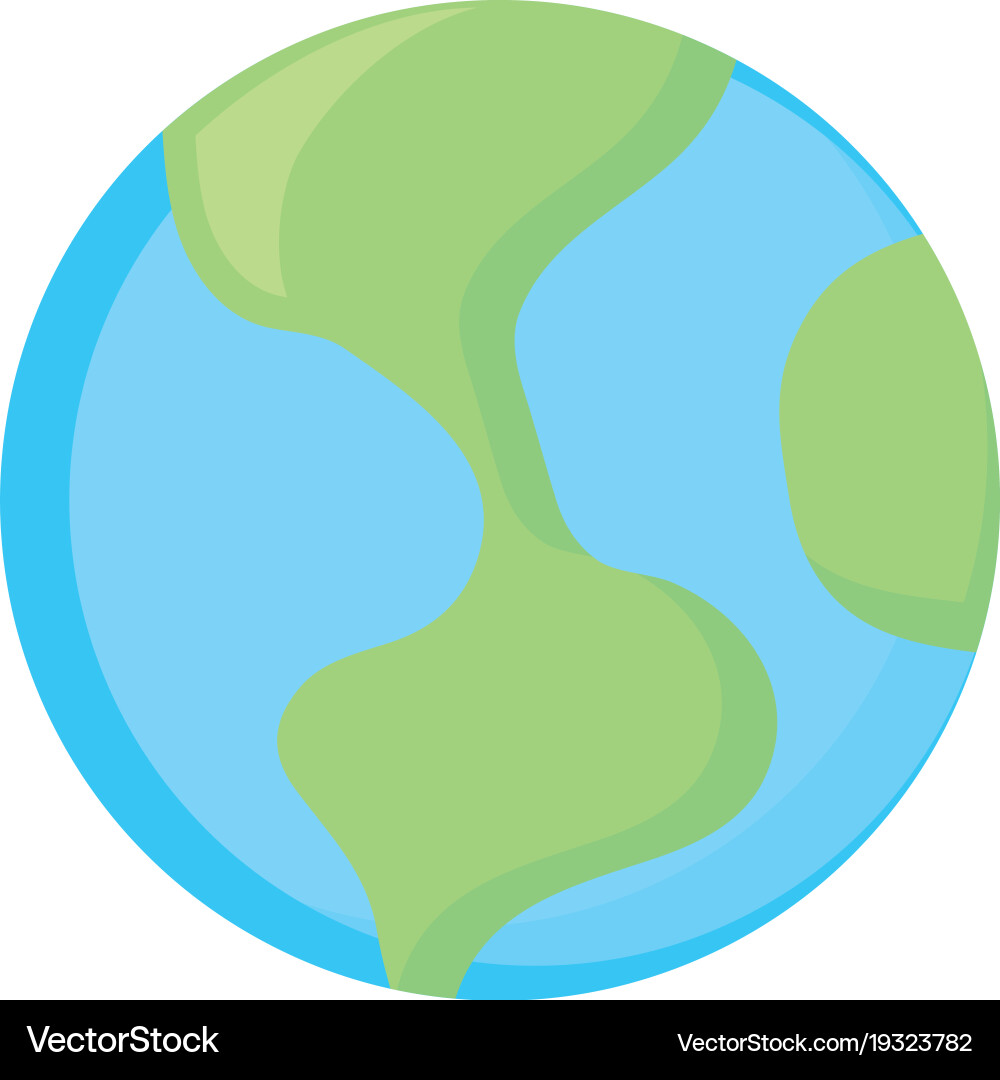 Earth world symbol cartoon Royalty Free Vector Image