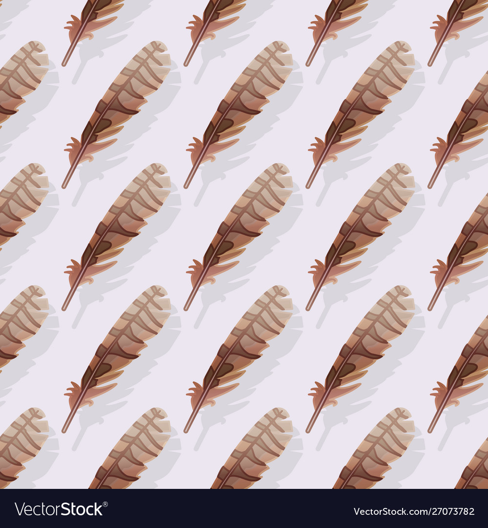 Feather seamless pattern Royalty Free Vector Image