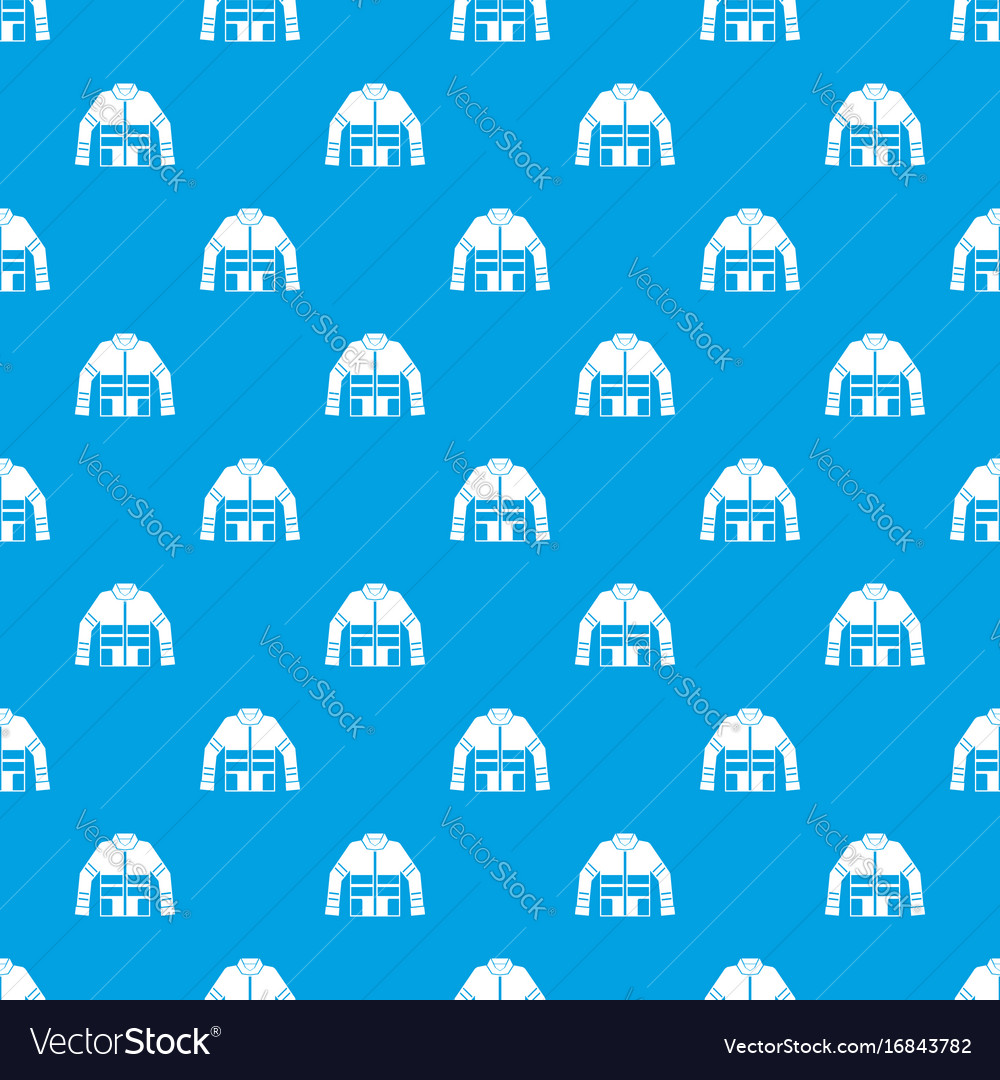 Firefighter jacket pattern seamless blue Vector Image