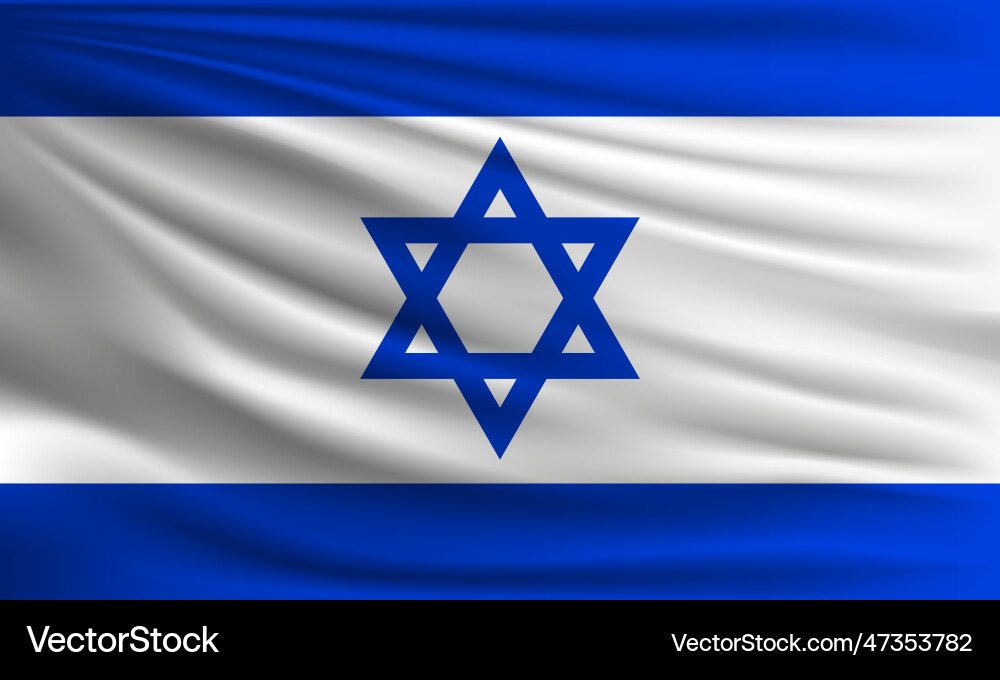 Flag of israel Royalty Free Vector Image - VectorStock