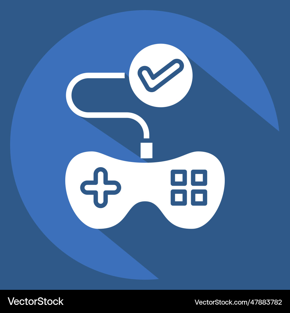 Icon testing related to art and media symbol long Vector Image