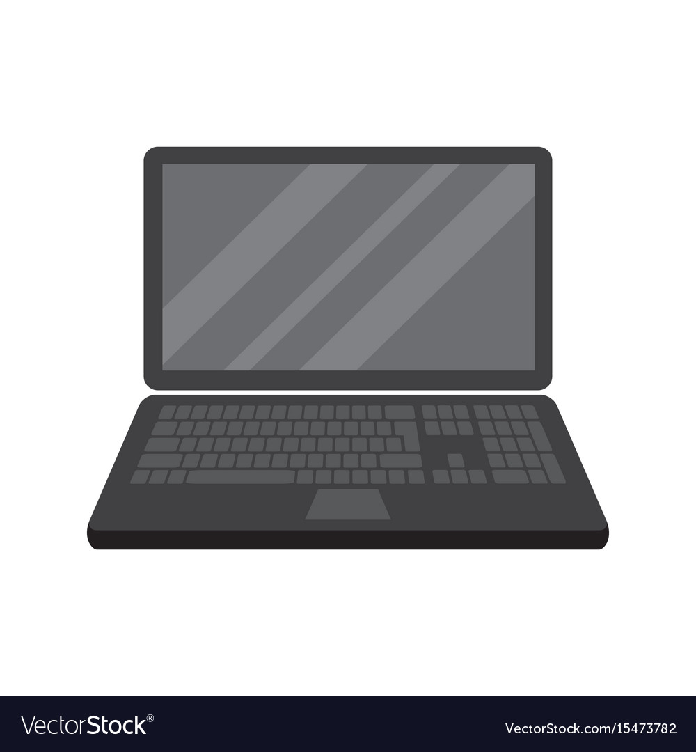 Laptop computer notebook in flat style isolated Vector Image