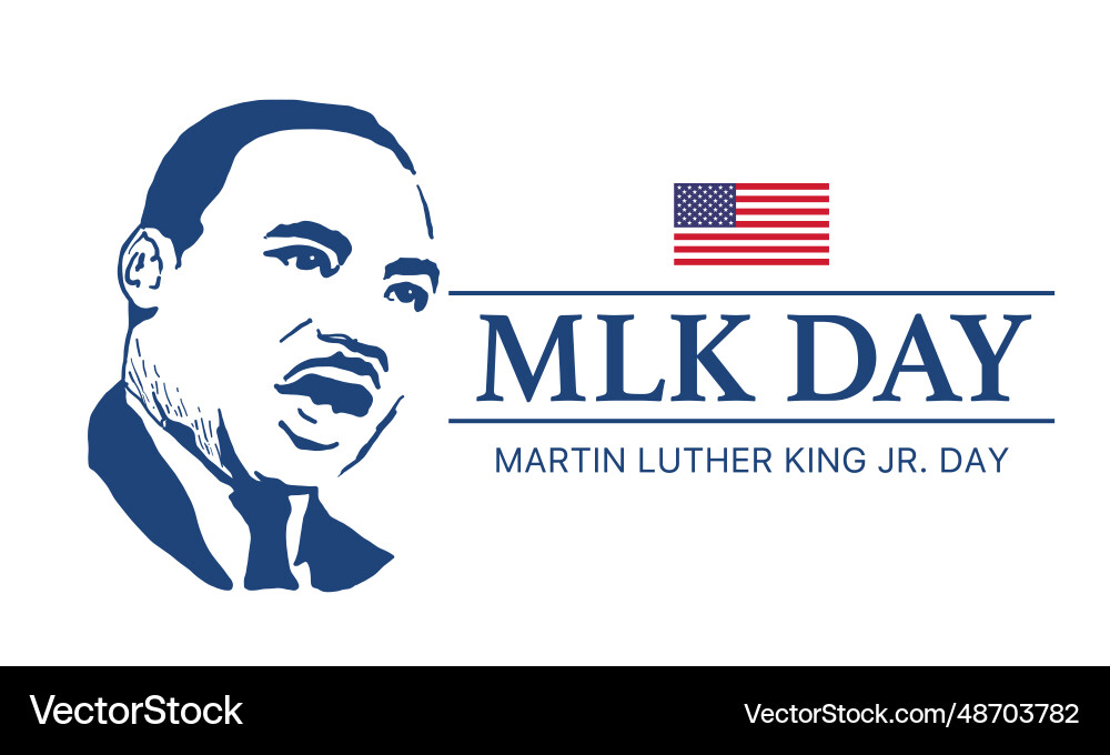 Martin luther king day banner layout design Vector Image