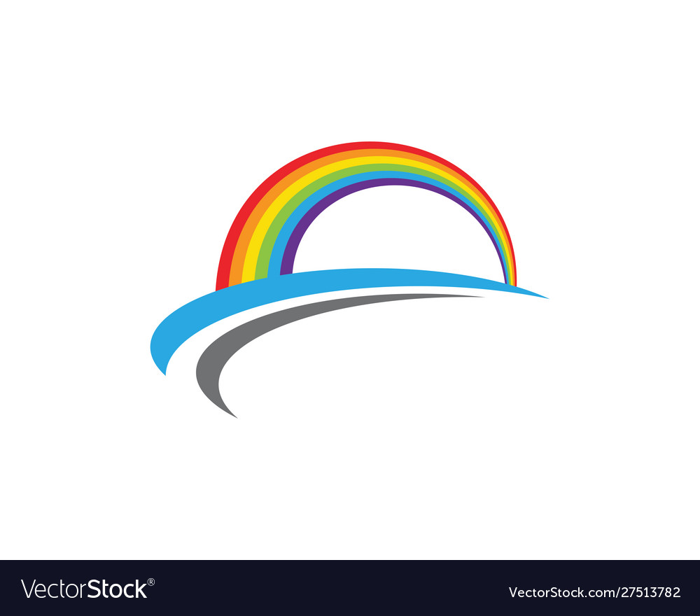 Rainbow icon template Royalty Free Vector Image