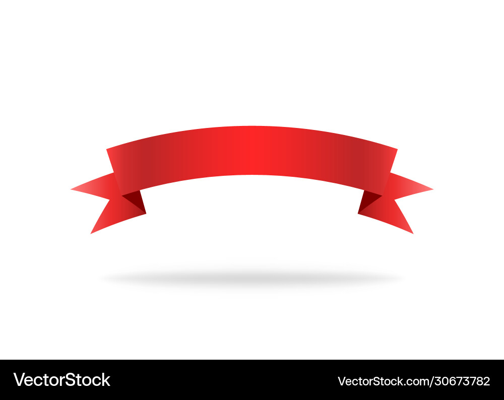 Red ribbon premium stripe for decoration isolated Vector Image