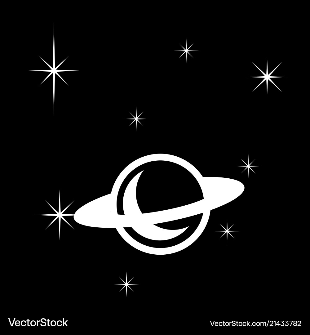 Saturn in space - planet of solar system Vector Image