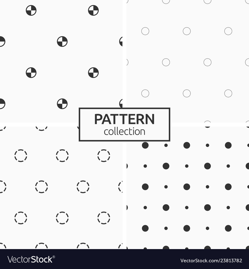 Set four seamless patterns Royalty Free Vector Image