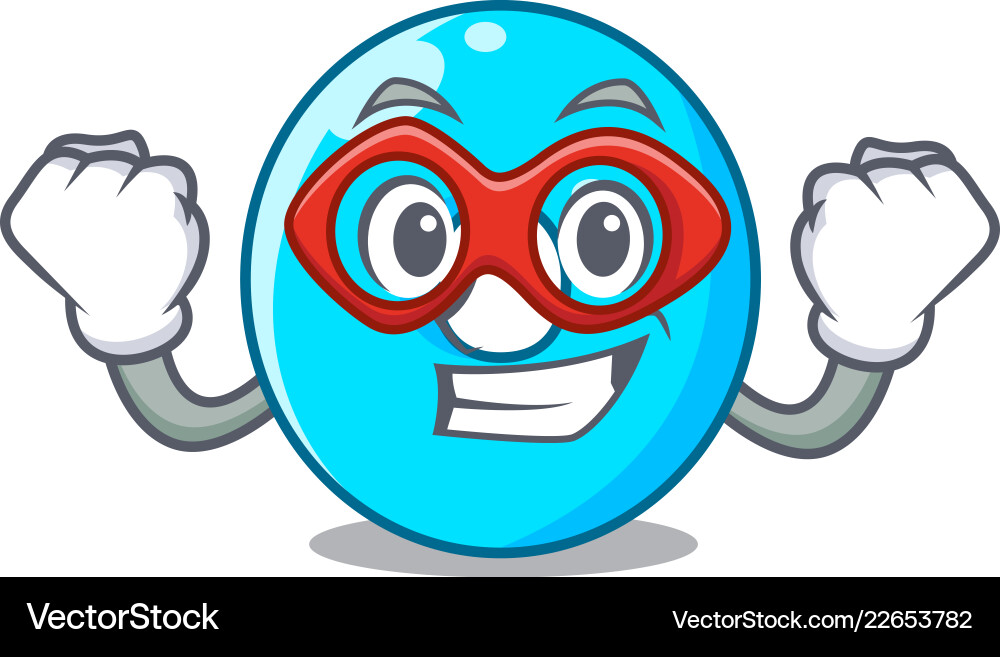 Super hero the number zero on a cartoon Royalty Free Vector
