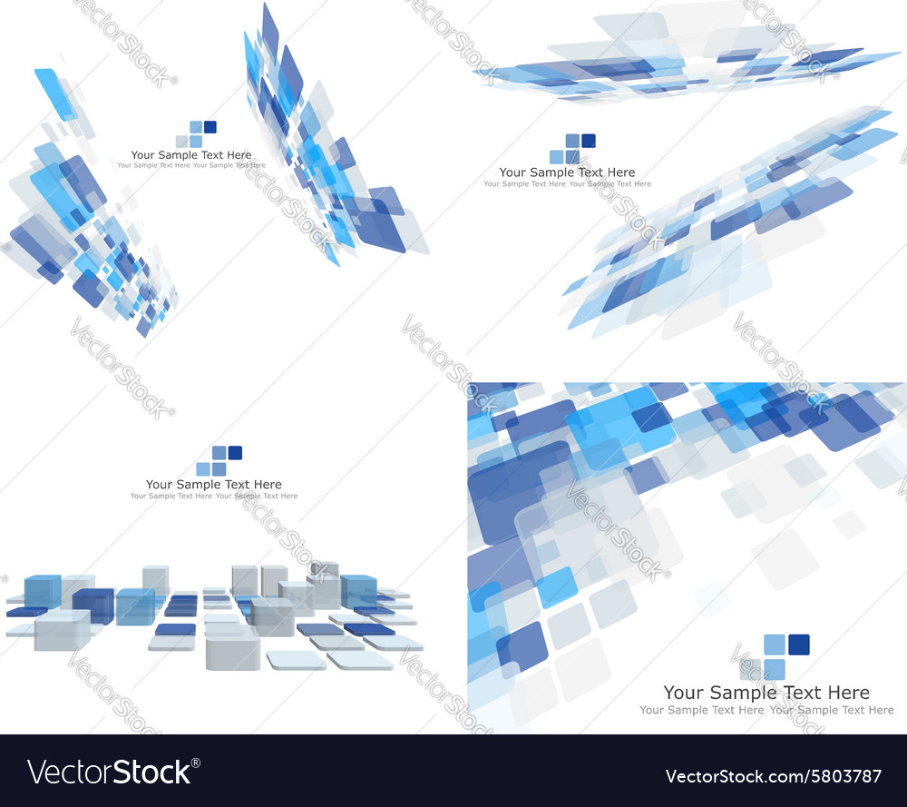 3d checked background set Royalty Free Vector Image