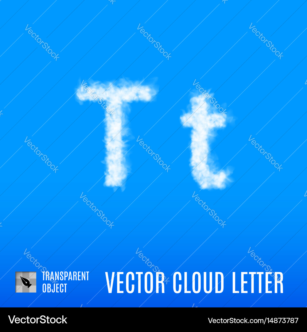 Cloud letter Royalty Free Vector Image - VectorStock