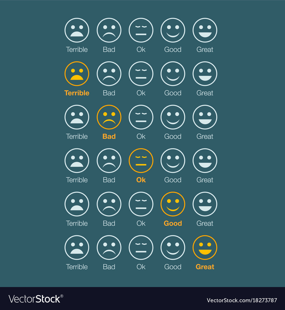 Emotion feedback white faces Royalty Free Vector Image