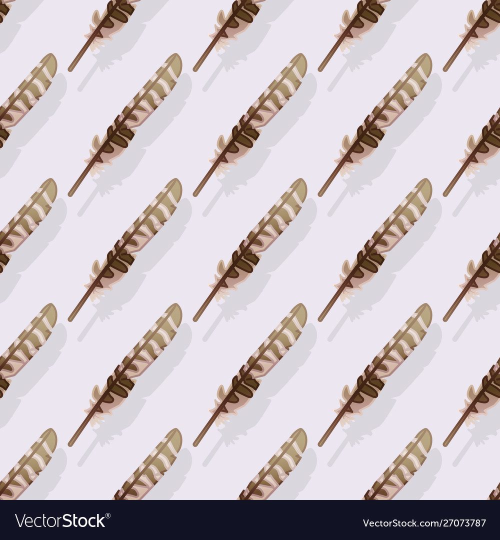 Feather seamless pattern Royalty Free Vector Image