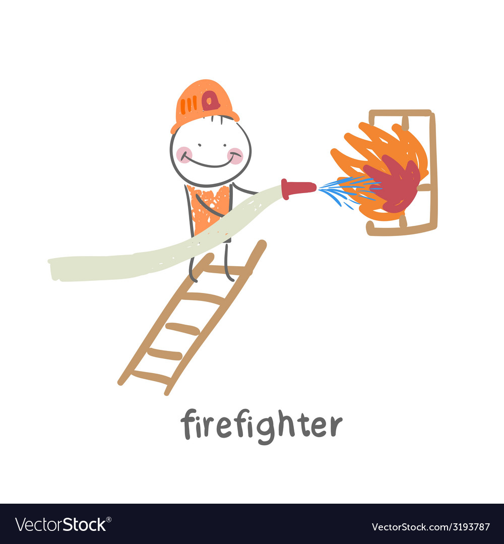 Firefighter Royalty Free Vector Image - VectorStock