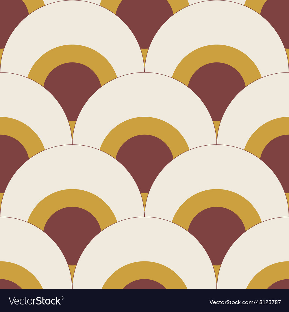 Retro 70s scale pattern background Royalty Free Vector Image
