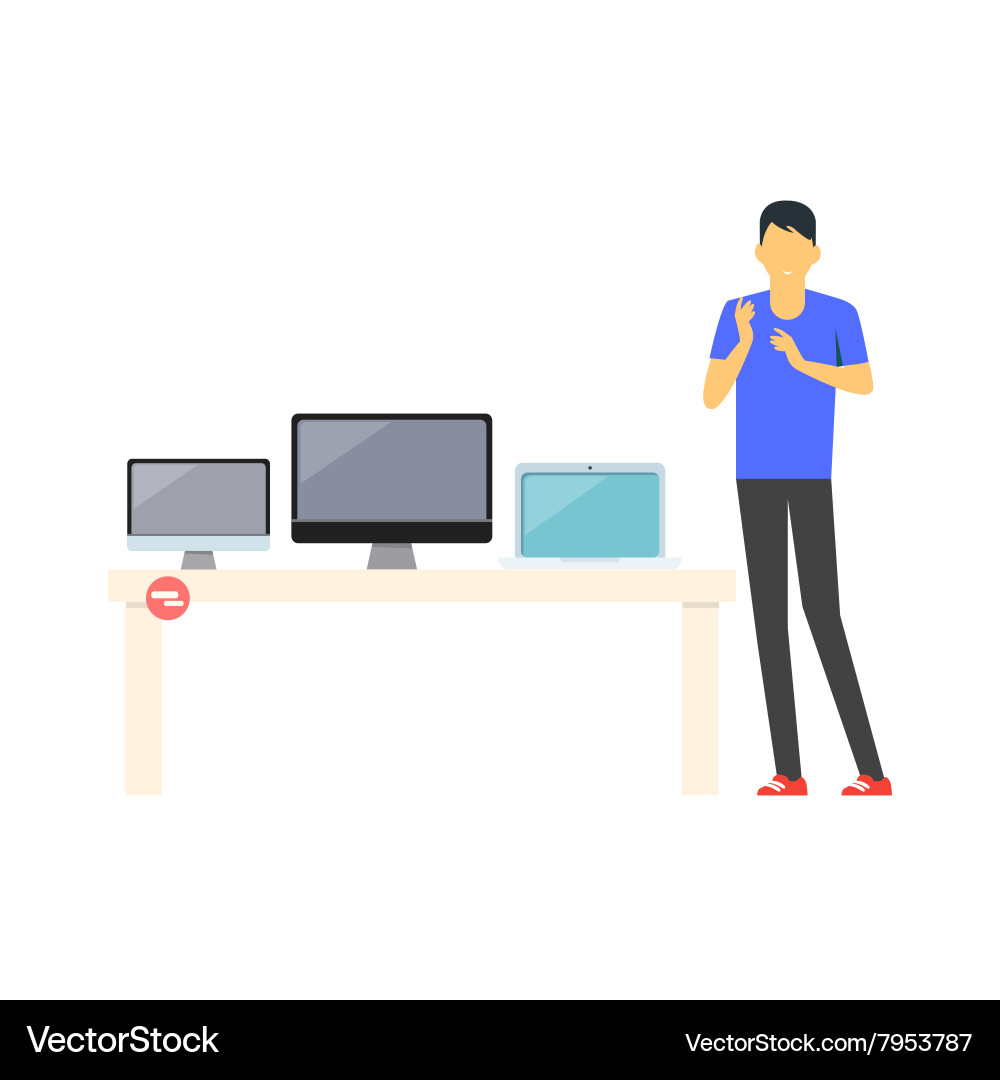 Sale of technology design flat store Royalty Free Vector