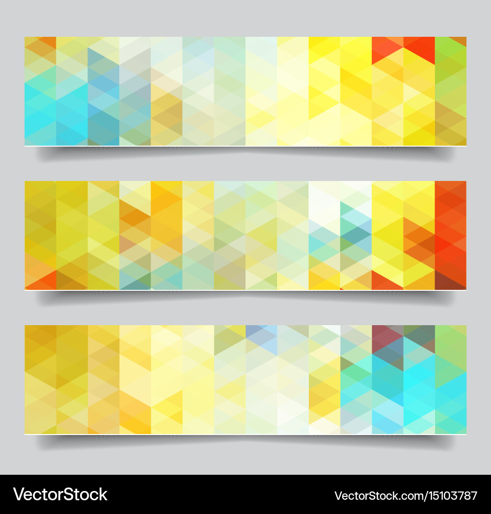 Set of abstract geometric banners eps10 Royalty Free Vector