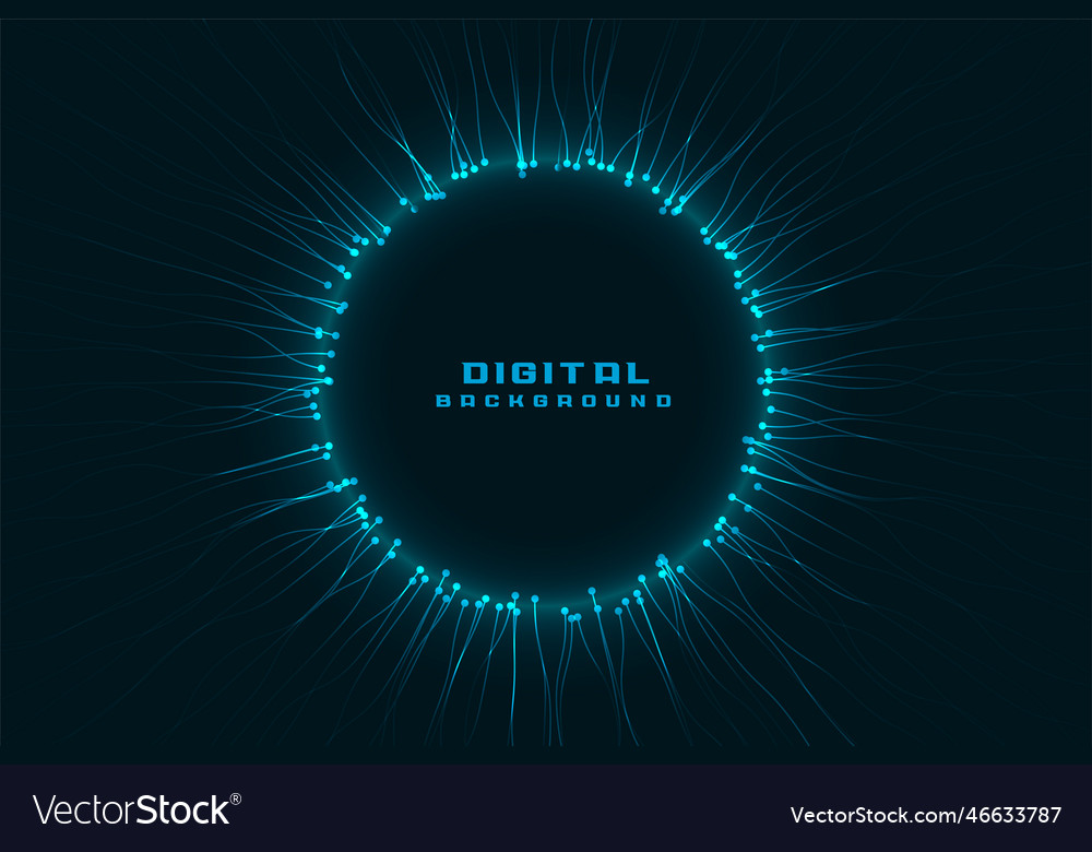 Technology network digital frame with text space Vector Image
