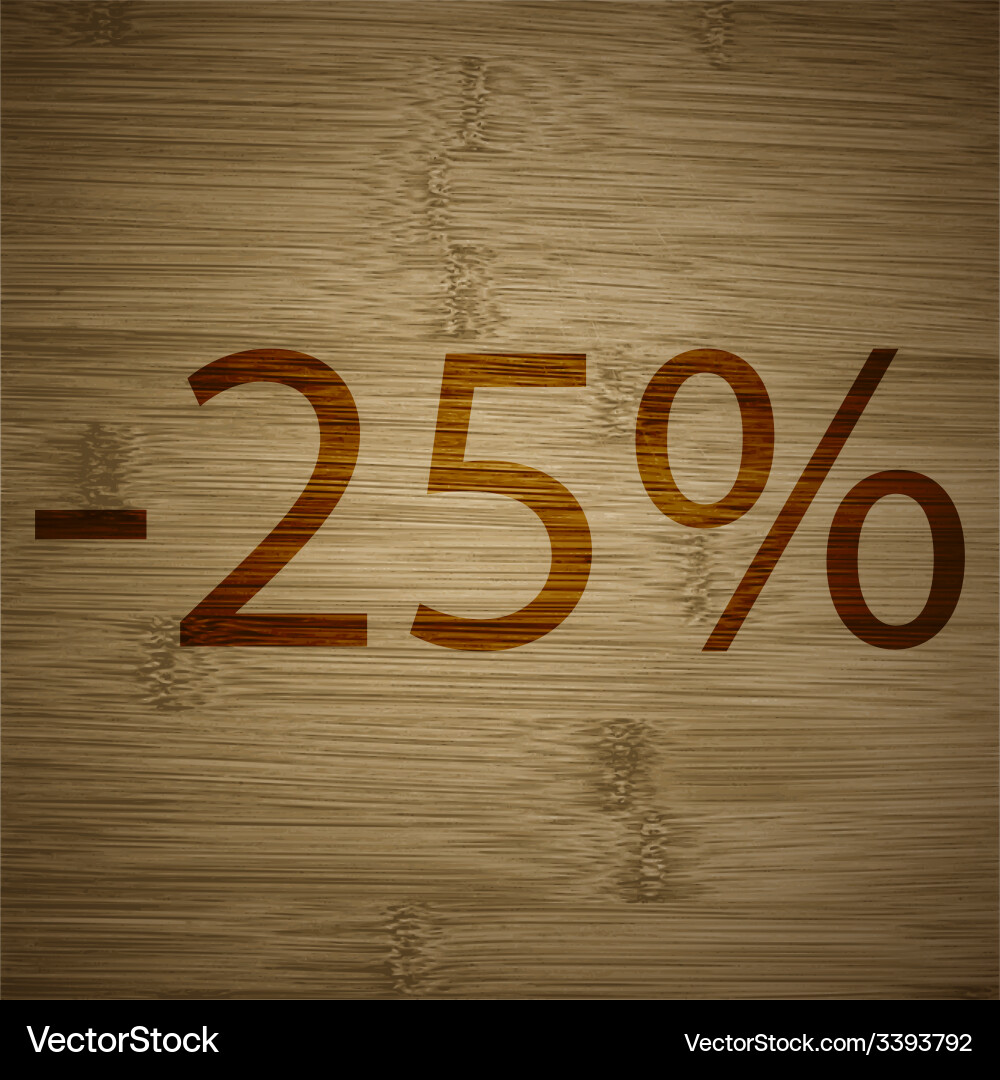 25 percent discount icon symbol flat modern web Vector Image