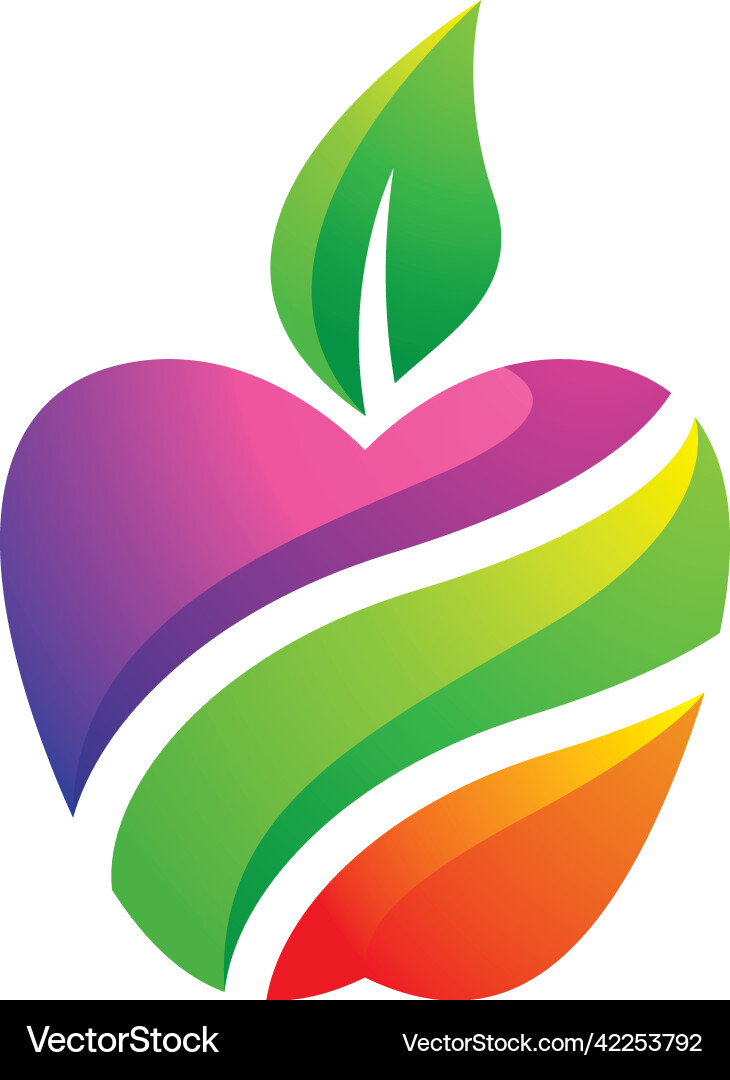 Apple logo images Royalty Free Vector Image - VectorStock