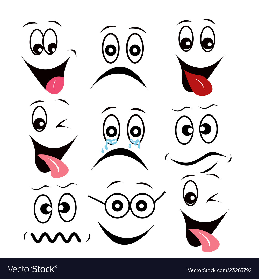 Basic emotions concept Royalty Free Vector Image