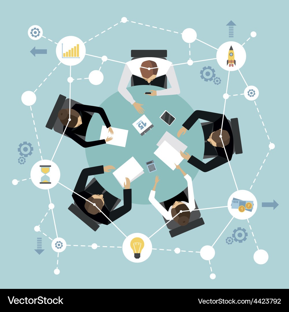 Business management meeting Royalty Free Vector Image