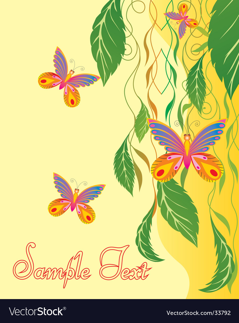 Butterfly background Royalty Free Vector Image