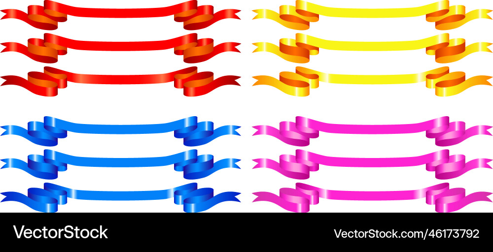 Collection of ribbon Royalty Free Vector Image